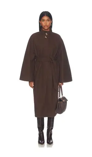 ALL THE WAYS Jimun Tie Coat - Brown