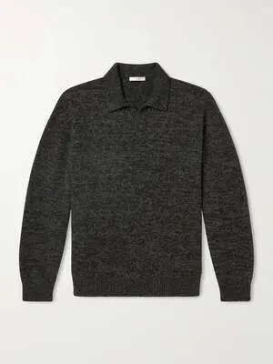 THE ROW Fahey Cashmere Polo Shirt - Gray
