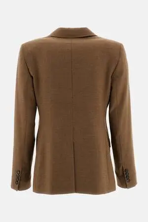 Max Mara Double-breasted Wool Flannel Blazer