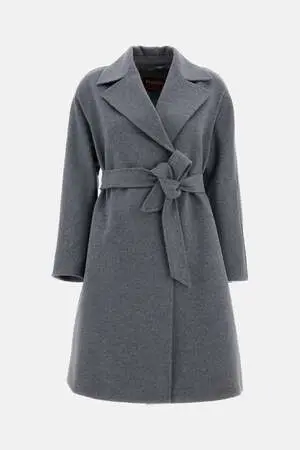 Max Mara Wool Drap Wrap Coat - Multicolor