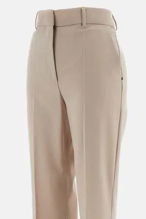 Sportmax Stretch Wool Twill Flare Trousers