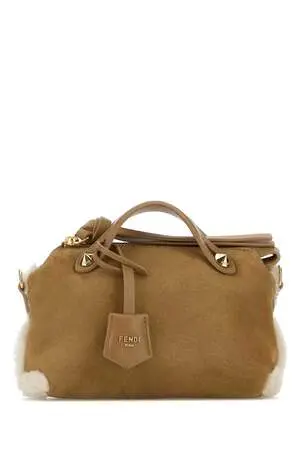 Fendi Beige Shearling Mini The Way Handbag