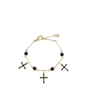Dolce & Gabbana Dolce Gabbana Cross Embellished Bracelet - Yellow