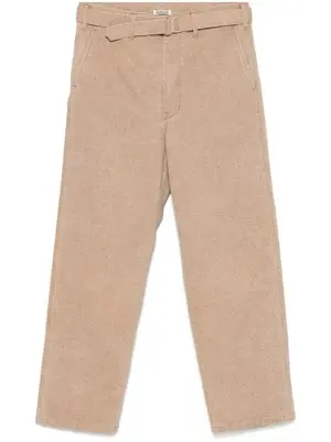 Auralee Canvas Belted Trousers