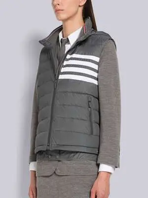 Thom Browne Striped Detail Zip-front Down Vest