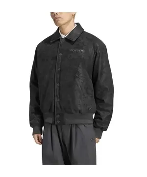 ADIDAS ORIGINALS Collar Snap Button Cropped Jacket