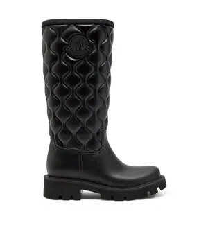 Moncler Rubber Knee-high Wellington Boots - Black