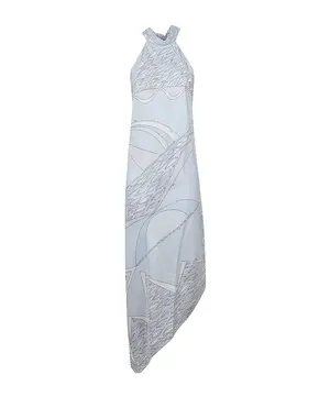 Emilio Pucci Printed Halter Maxi Dress - Gray