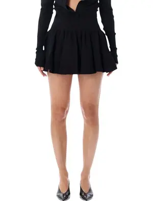 Gimaguas Sia Pleated Mini Skirt - Black