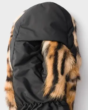 Prada Printed Leather Mittens