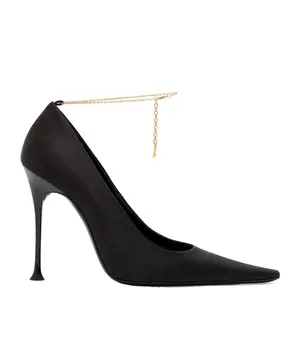 Saint Laurent Satin Pumps - Black