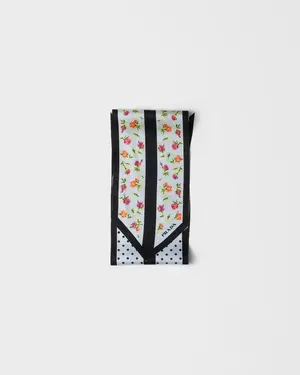 Prada Printed Silk Twill Ribbon