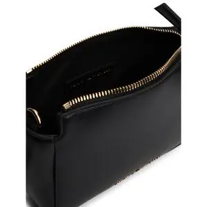 Versace Pebbled Leather Crossbody Bag With Wide Strap