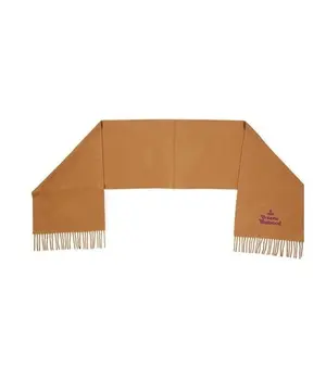 VIVIENNE WESTWOOD Logo-embroidered Wool Scarf