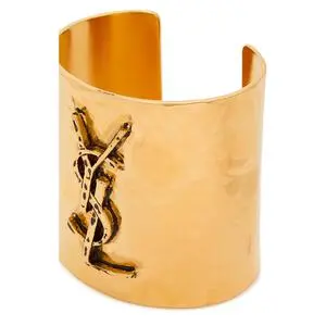 Saint Laurent Metal Cuff Logo Plaque