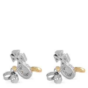 VIVIENNE WESTWOOD Two-tone Crystal-encrusted Planet Earrings