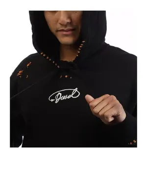 DIESEL® Distressed Embroidered Hoodie