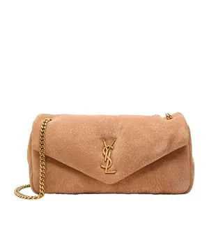 Saint Laurent Grained Suede Shoulder Bag - Brown