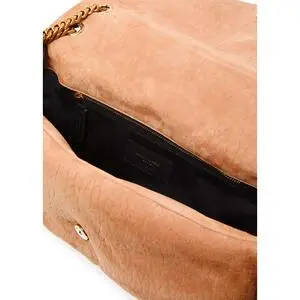 Saint Laurent Grained Suede Shoulder Bag