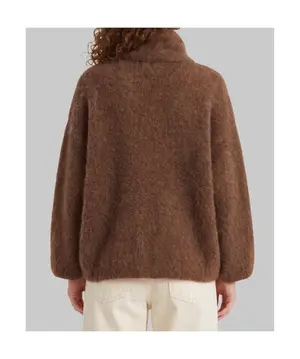 THE FRANKIE SHOP Zip-up Long-sleeve Knit Top