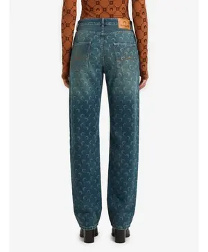 MARINE SERRE Vintage Brushed-finish Jeans