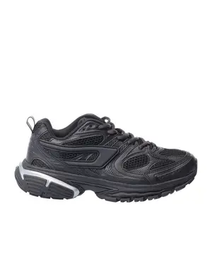 DIESEL® Mesh Panel Chunky Sneaker - Black