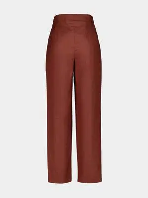 BLAZÉ MILANO Patea Pleated Straight-leg Trousers
