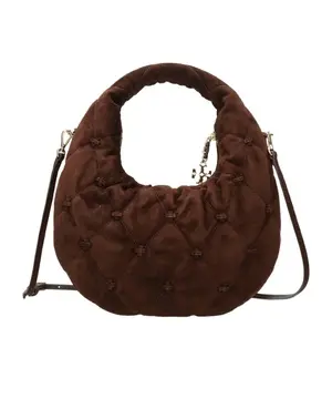 Tory Burch Bunny Knot Crescent Bag - Brown