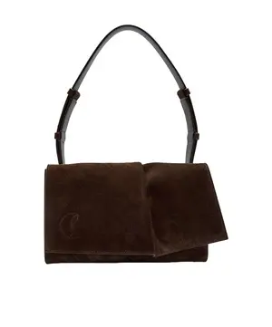 CHRISTIAN LOUBOUTIN Suede Shoulder Bag - Black