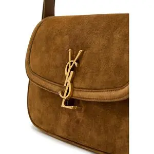 Saint Laurent Suede Flap Shoulder Bag