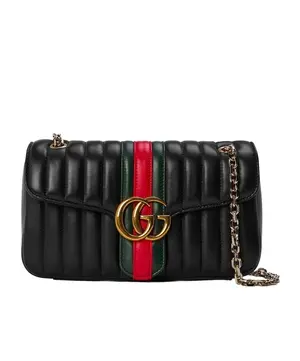 Gucci Quilted Leather Flap Bag - Black