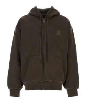 Carhartt Work In Progress Long-sleeved Hooded Sweatshirt - Black