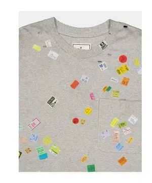 Mihara Yasuhiro Price Tag Sticker Printed T-shirt