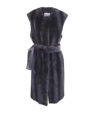 STAND STUDIO Klara' Faux Fur Rich Vest - Black