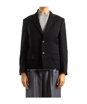 Comme Des Garçons Single-breasted Tailored Blazer - Black
