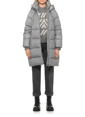 Peserico Hooded Quilted Coat