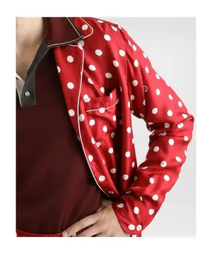 Dolce & Gabbana Polka Dot-print Silk Twill Vanity Shirt