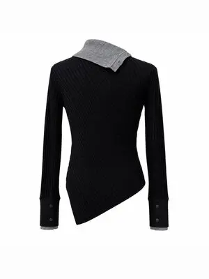 EGONLAB Asymmetric High-neck Sweater