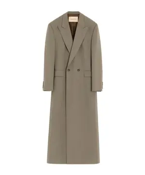 Valentino Garavani Double-breasted Lightweight Wool Coat - Gray