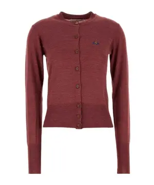 VIVIENNE WESTWOOD Long-sleeve Knit Cardigan - Red