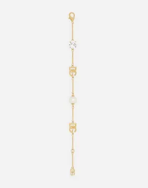 Dolce & Gabbana Dg-plaque Crystal-embellished Bracelet