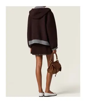 Miu Miu Washed Double Cashmere Blouson Jacket