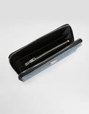 Dolce & Gabbana Denim Nubuck Wallet