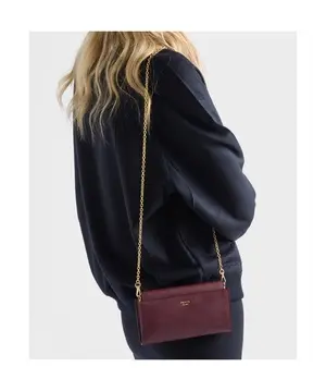 Prada Saffiano Leather Wallet With Shoulder Strap