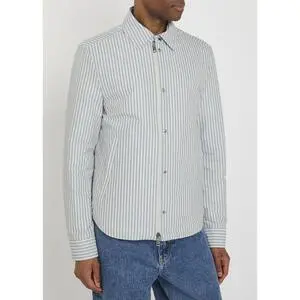Moncler Lapel Workwear Down Long-sleeve Shirt
