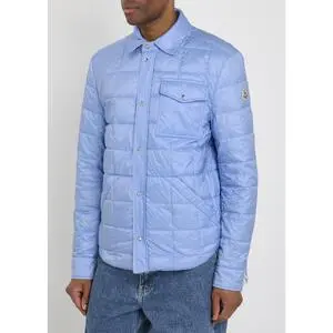 Moncler Lapel Workwear Down Long-sleeve Shirt