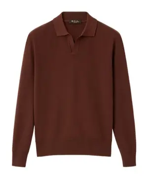 Loro Piana Buttonless Polo-shirt - Brown