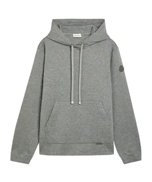 Moncler Drawstring Hood Sweatshirt - Gray