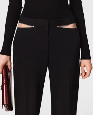 Stella McCartney Zip-detailed Straight-leg Trousers