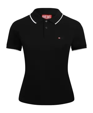 DIESEL® T-tendy-microdiv Short Sleeve Polo Shirt - Black